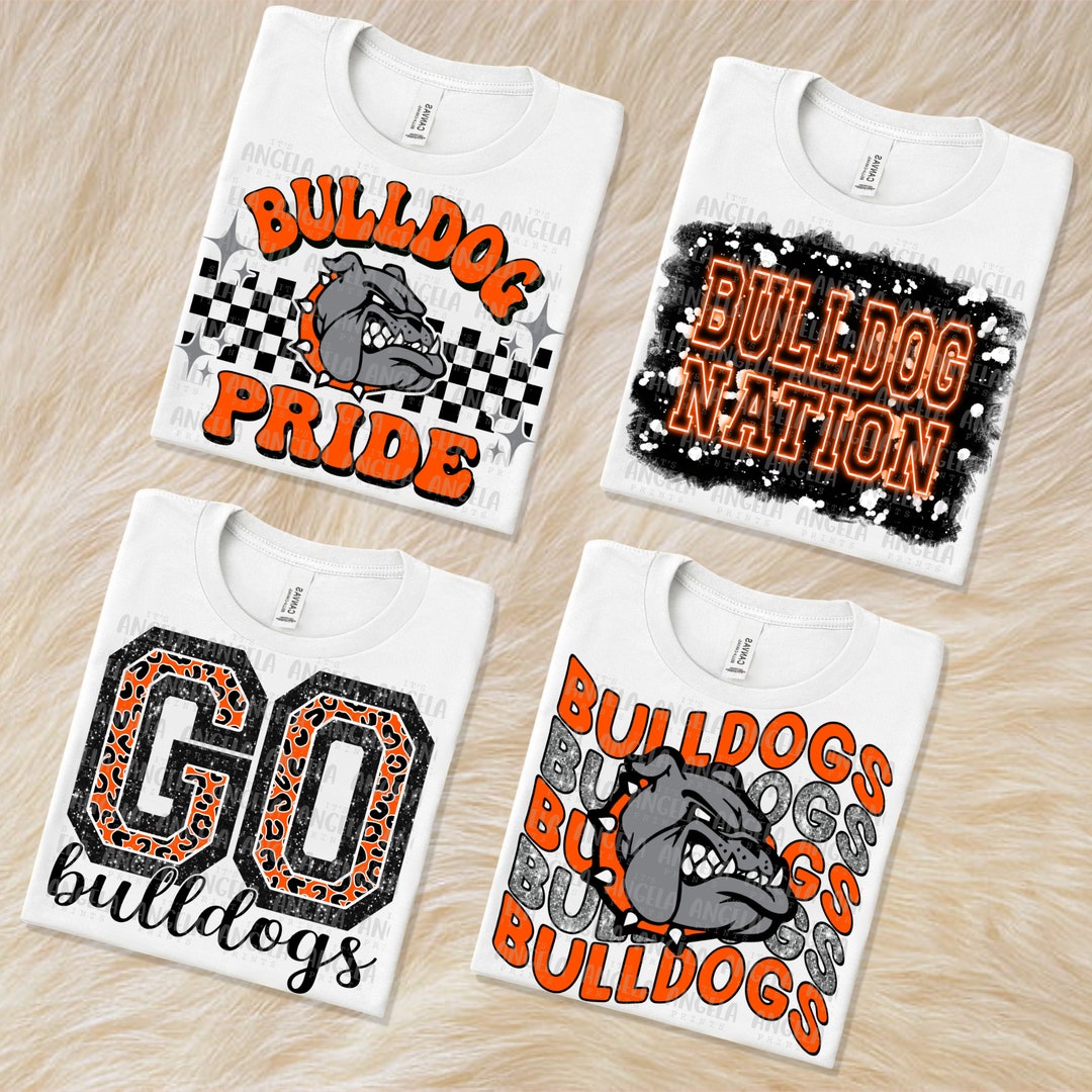PNG Bundle Bulldogs Orange 4 Designs School Spirit Team Game Day ...