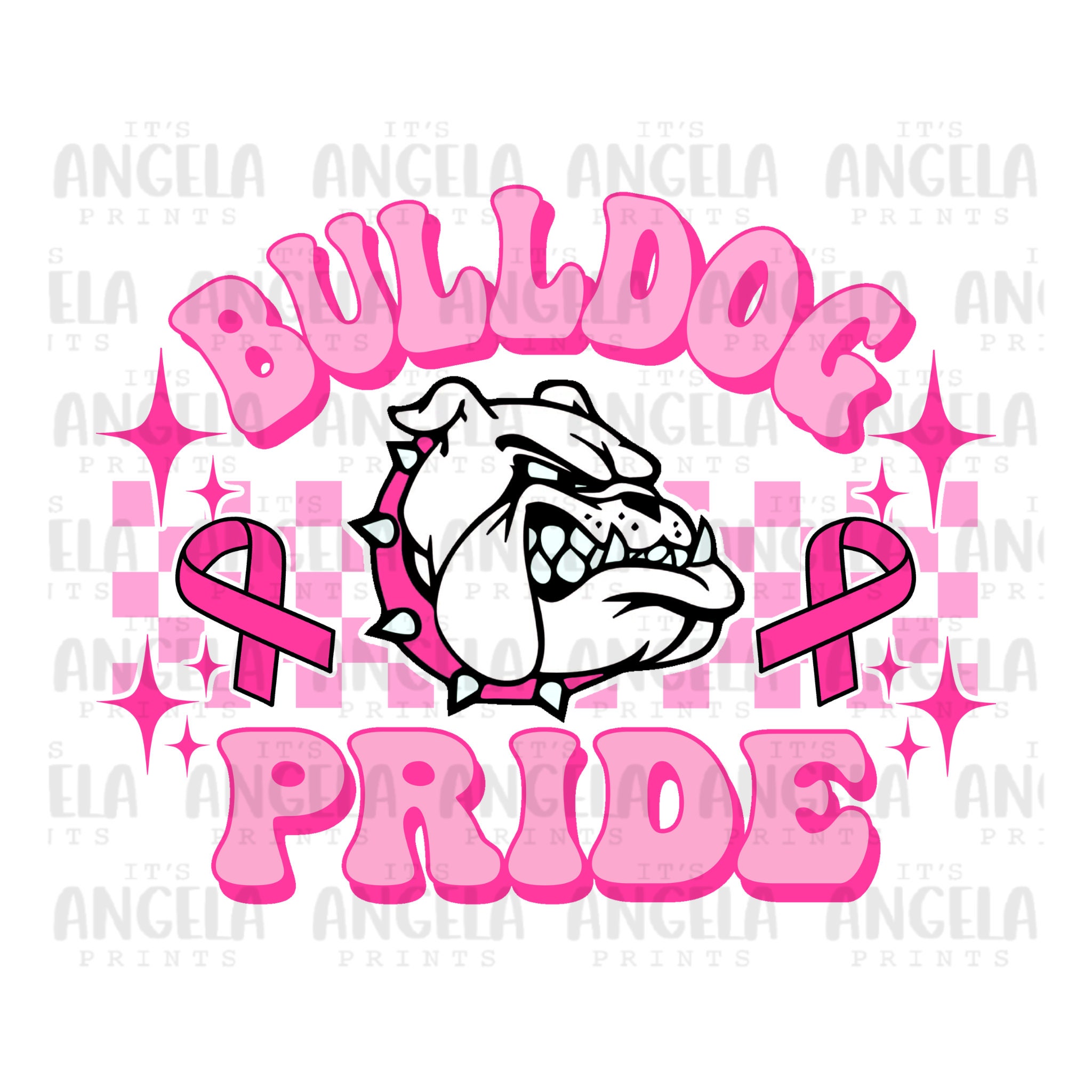 PNG Bulldog Pride Pink Out Breast Cancer Awareness Groovy - Etsy