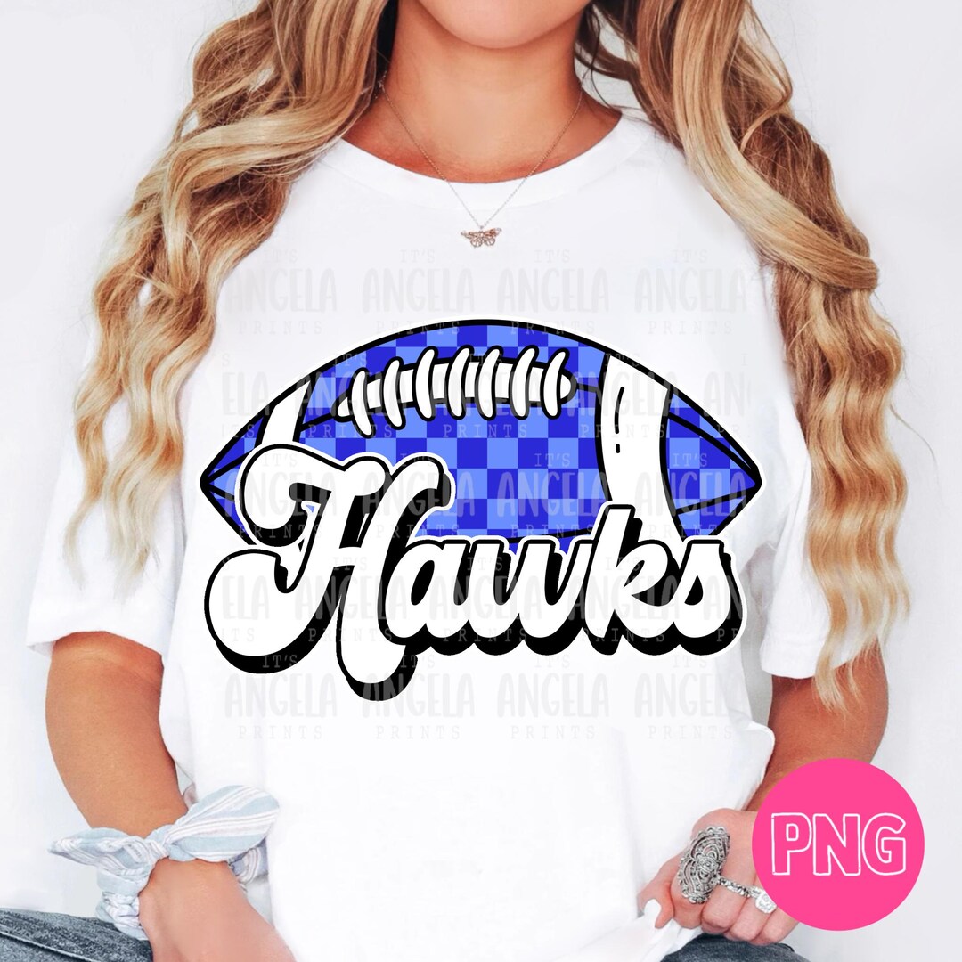 PNG Hawks Blue Football Checkered School Team Spirit Mascot Teacher ...