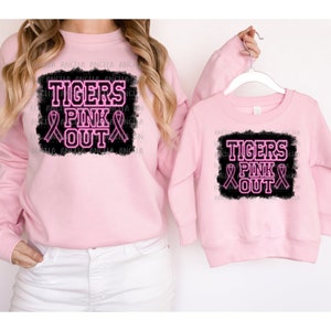 Tigers Png Pink Out Neon Lights Breast Cancer Awareness School Spirit ...