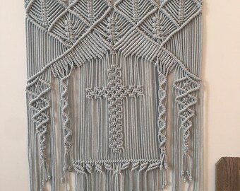 Macrame Cross Wall Hanging Pattern - Etsy