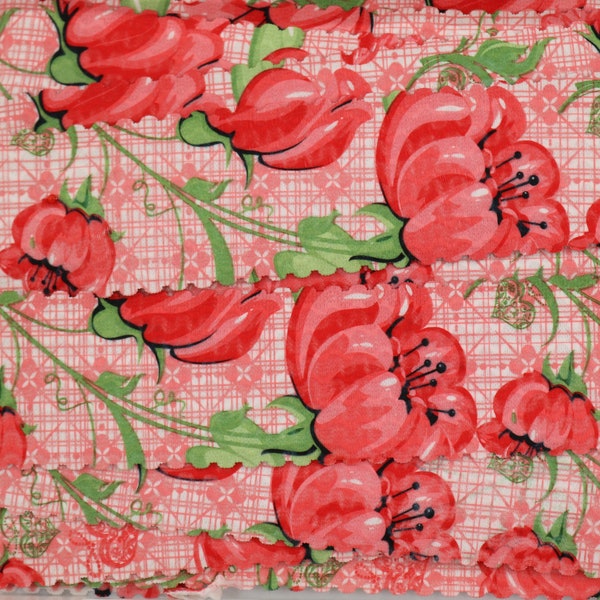 Green Floral Design Wide Fabric - Etsy