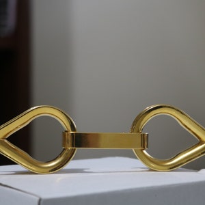 Vintage Heavy Duty Bulky Gold Metal Frog Closure / READ DESCRIPTION ...