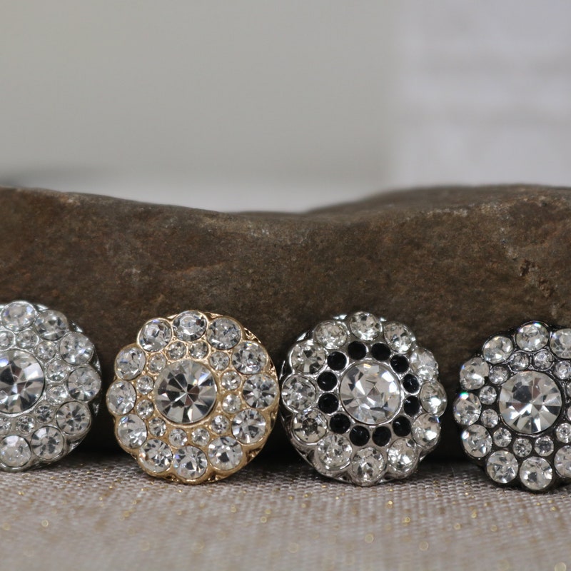 Rhinestone Button - Etsy