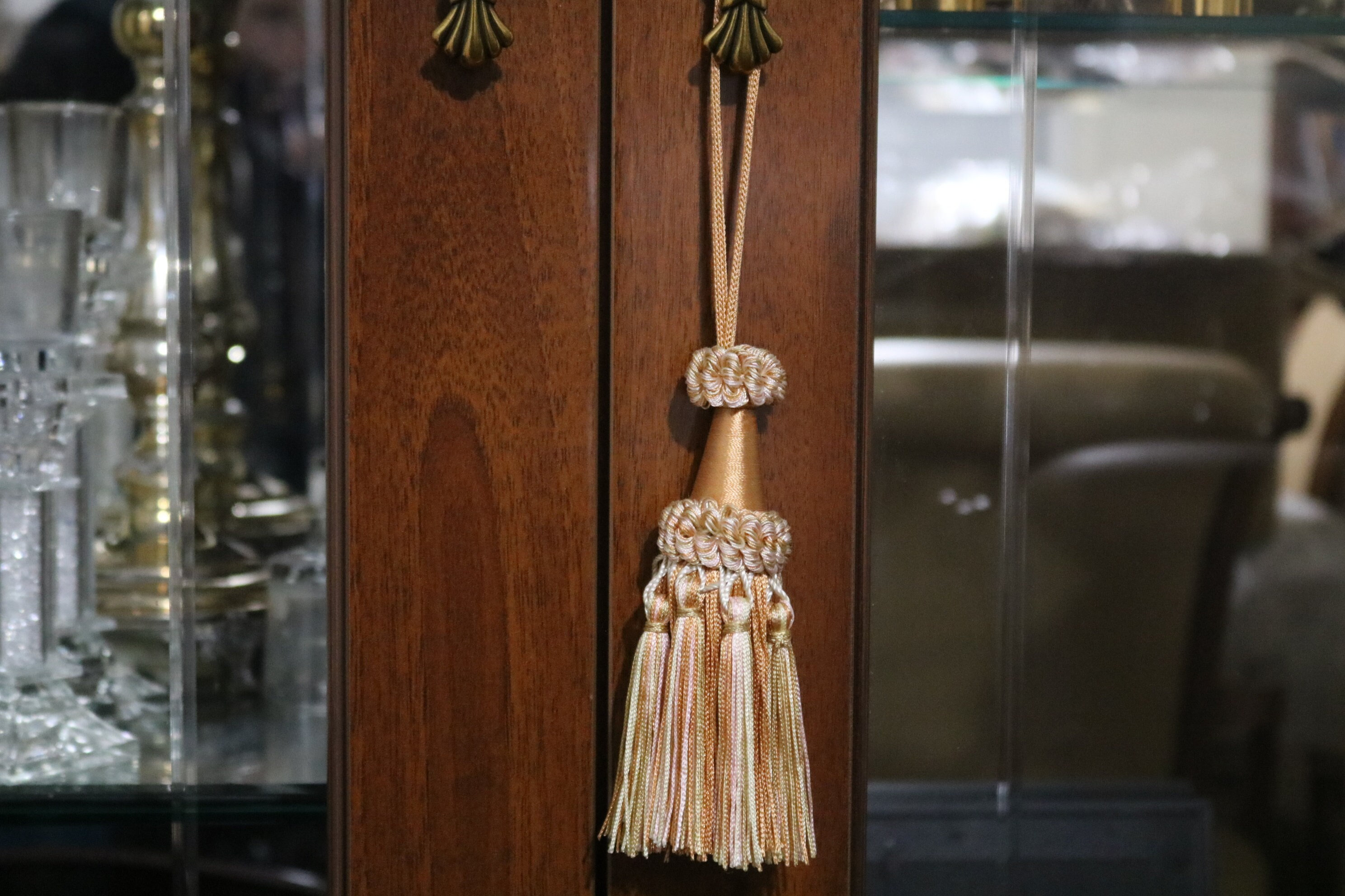 Vintage European Key Tassel / Armoire Tassel / Peach Orange / High ...