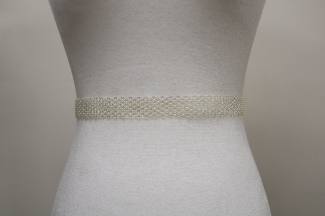 Beaded Iridescent Bridal Belt, Crystal Bridal Belt, Wedding Sash Belt ...