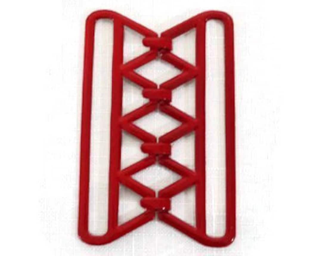 Vintage Thin Metal Red Buckle Closure Clasp / Red Belt Closure / Belt ...