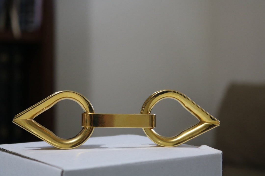 Vintage Heavy Duty Bulky Gold Metal Frog Closure / READ DESCRIPTION ...