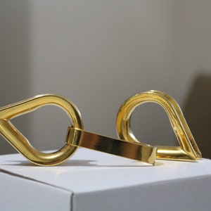 Vintage Heavy Duty Bulky Gold Metal Frog Closure / READ DESCRIPTION ...