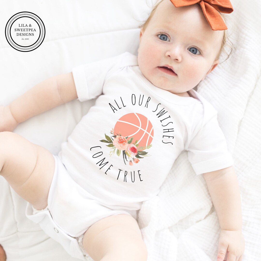 Cute Basketball Baby Girl Bodysuit Onsie, Baby Shower Gift, Baby ...