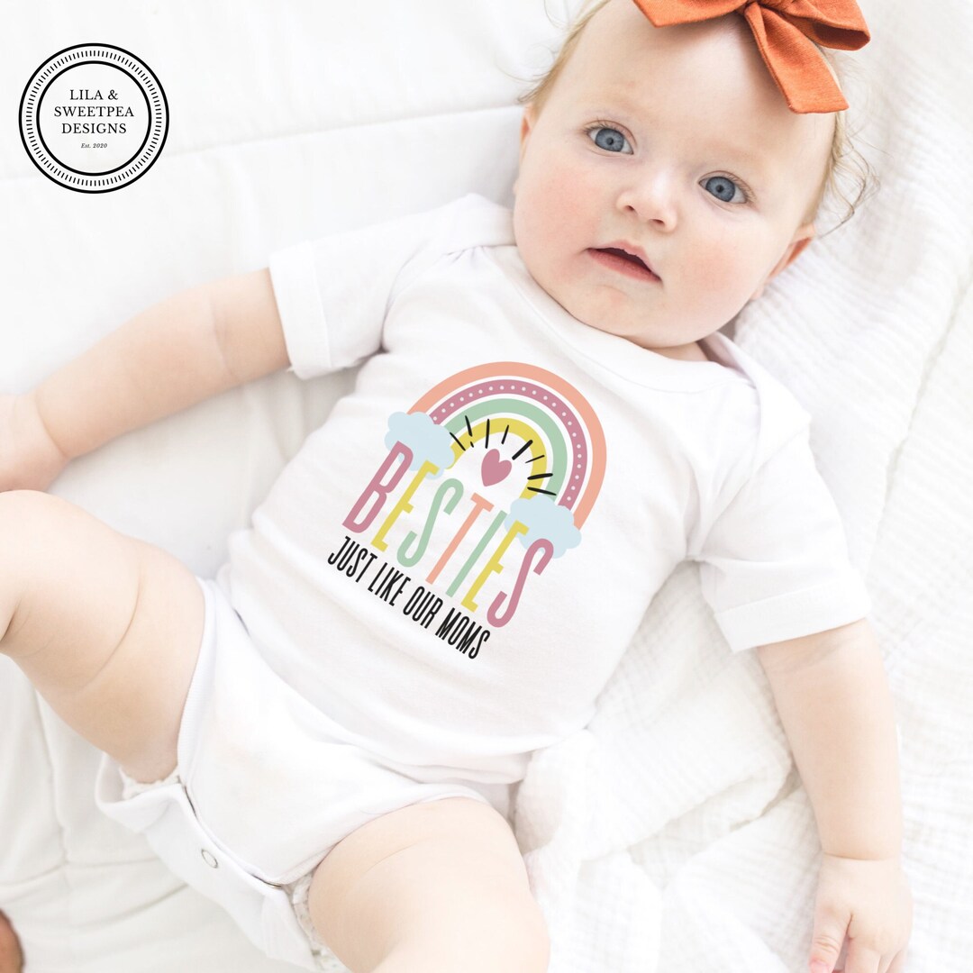Besties Just Like Our Moms Baby Onesie® Best Friends BFF - Etsy