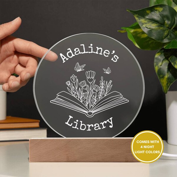 Library Sign - Etsy