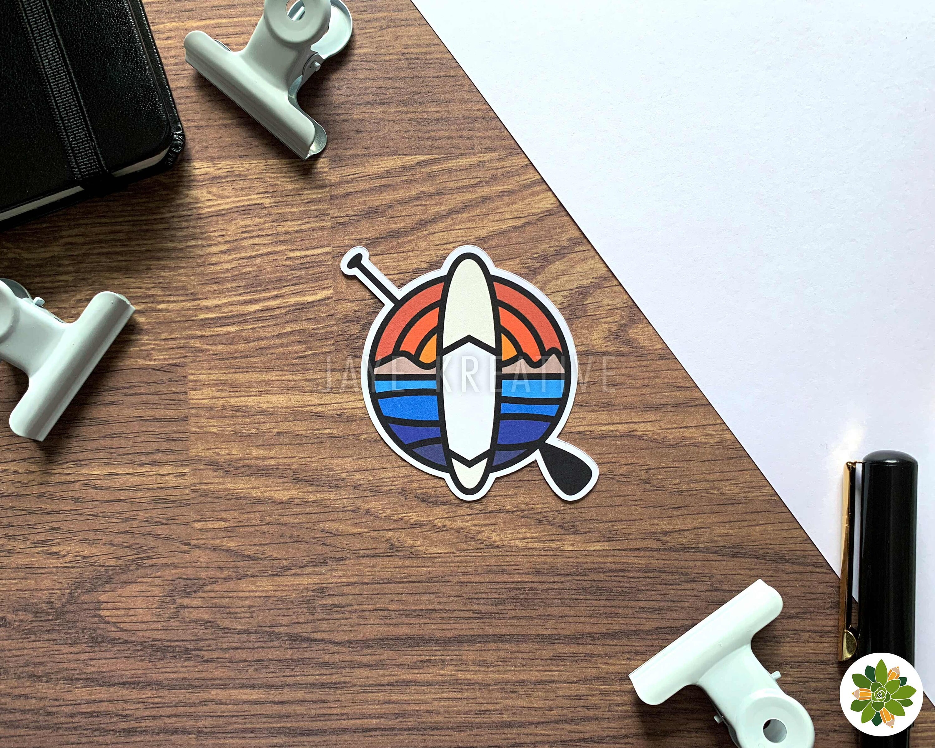 Paddle Board Sticker 001 Glossy Waterproof OR Matte Die Cut | Etsy