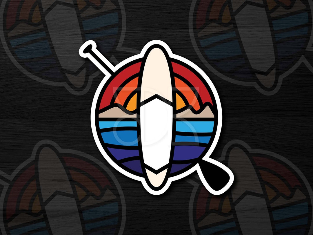 Paddle Board Sticker, Waterproof Water-resistant Decal, Retro ...