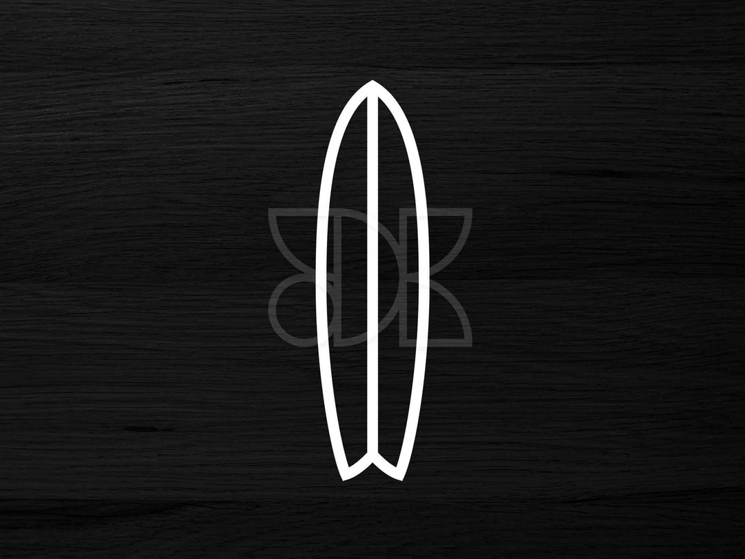 Surfboard Vinyl Decal Sticker, Minimal Laptop Decals, Surfing ...
