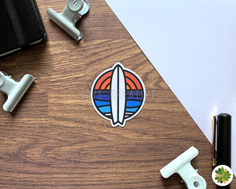 Surfboard Sticker Matte Die Cut Sticker - Etsy