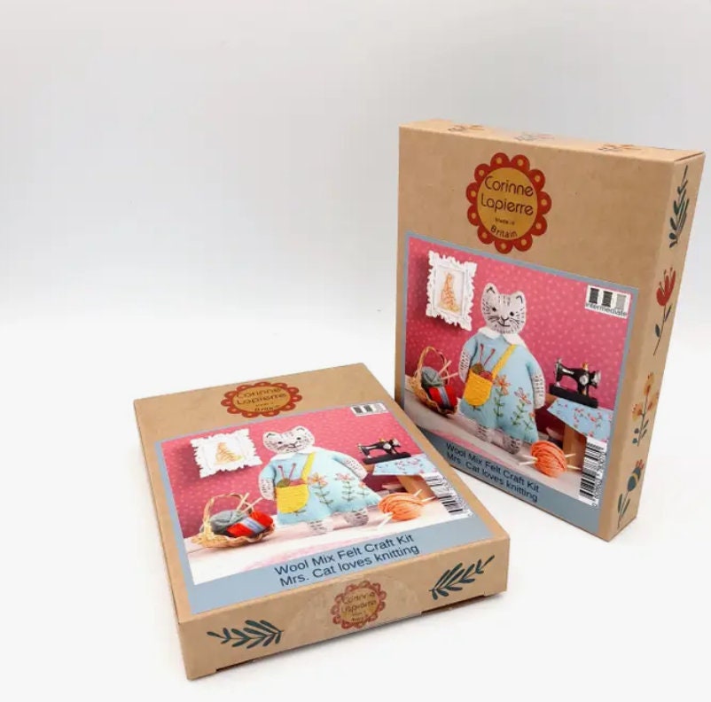 Wool Mix Felt Craft Mini Kits Fox Hen Chicken Cat - Etsy