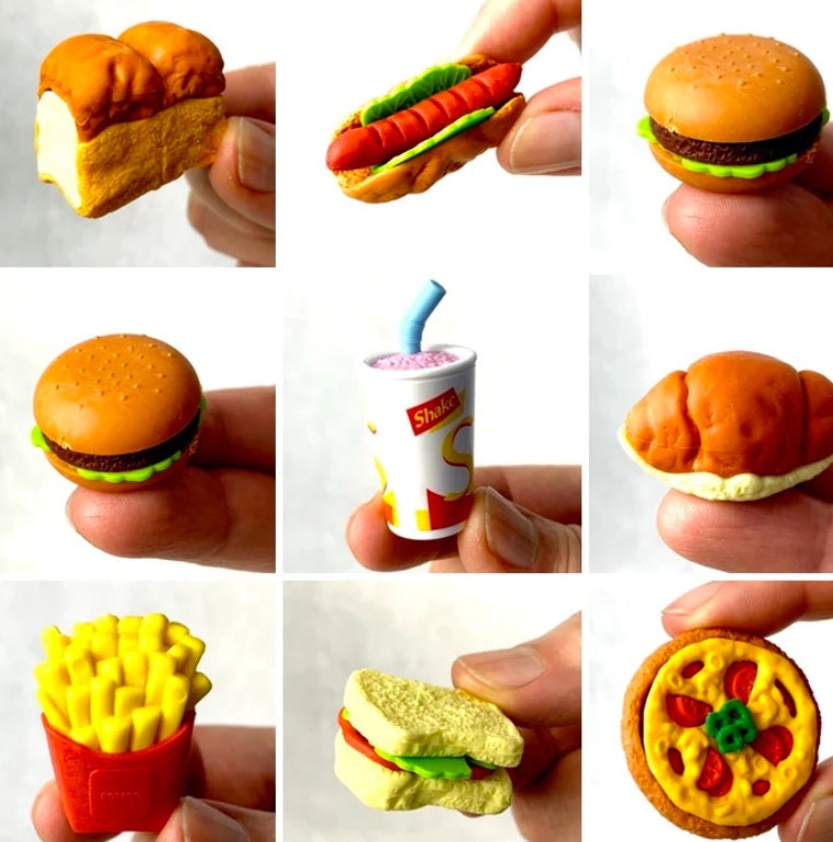 Mini Erasers - Iwako - Fast Food Erasers - Super Cute! - Etsy
