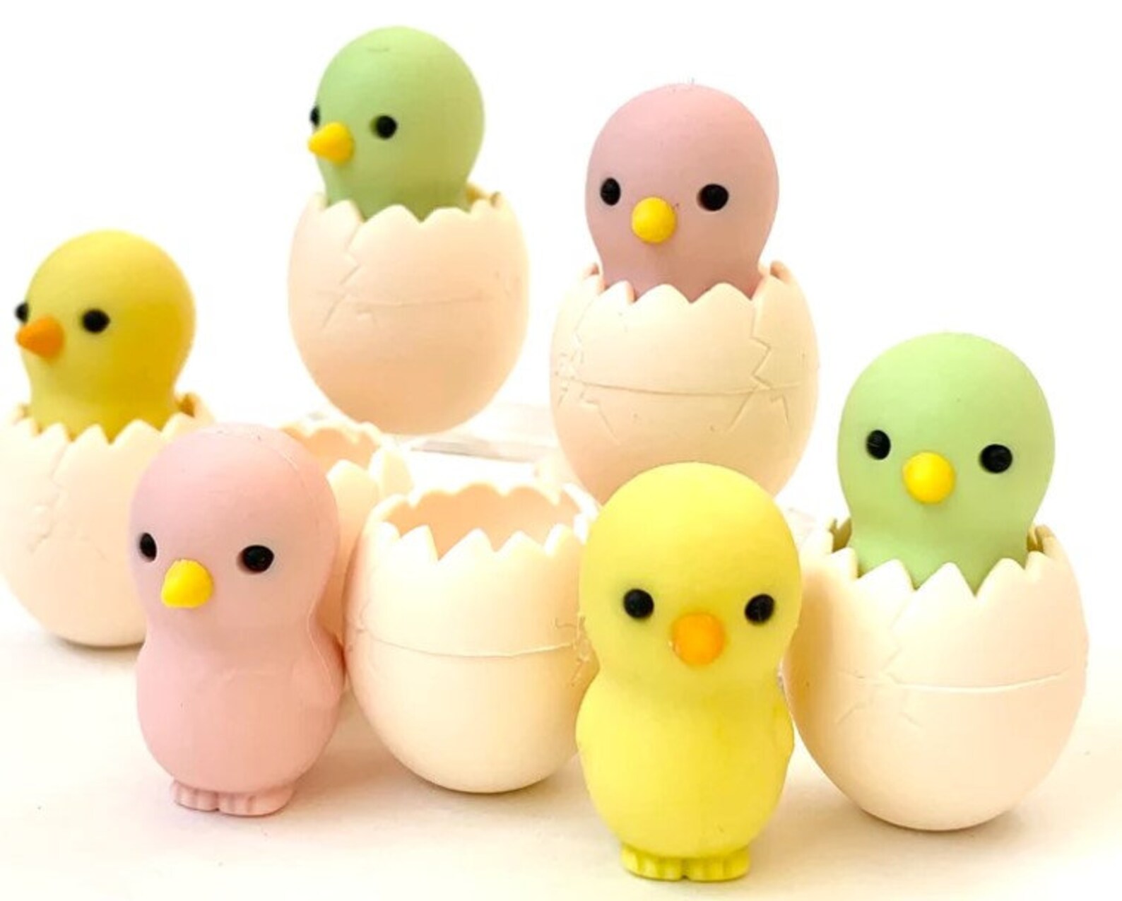 Mini Erasers - Iwako - Baby Chick in Eggshell - Super Cute! - Etsy