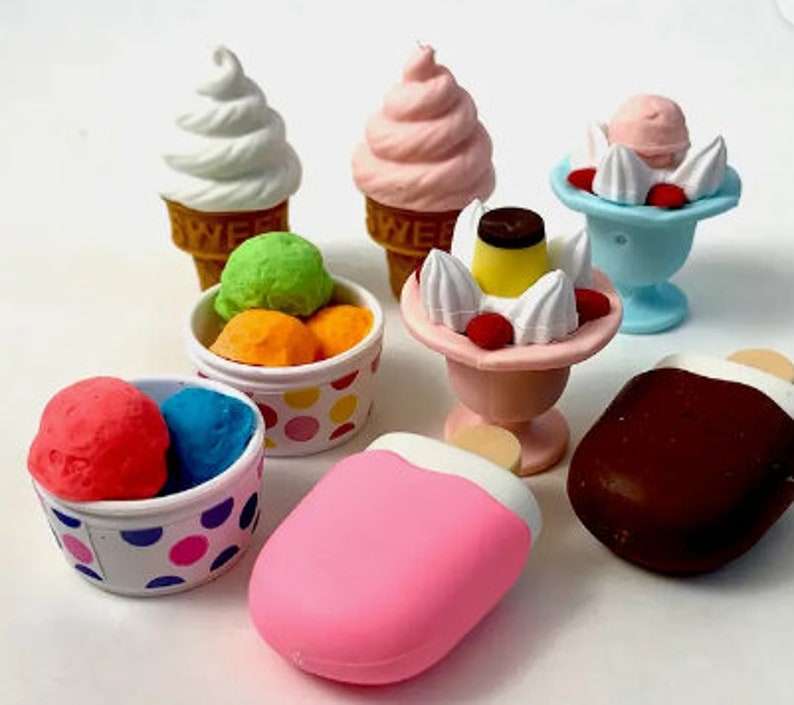 Mini Erasers - Iwako - Ice Cream - Food Eraser - Super Cute! - Etsy