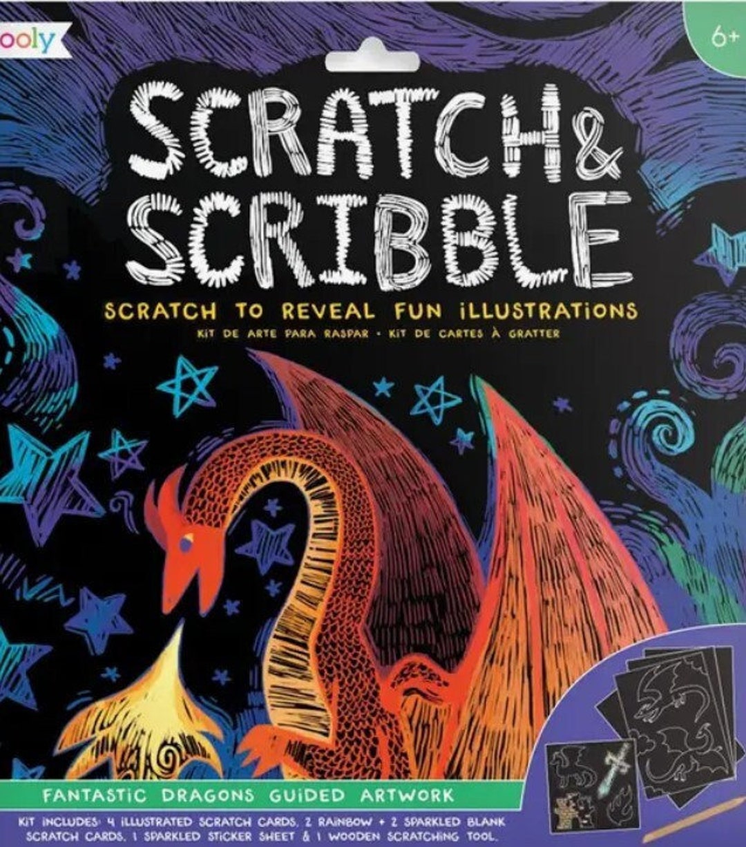 Scratch and Scribble - Fantastic Dragons and Magical Unicorns - Art Kit ...
