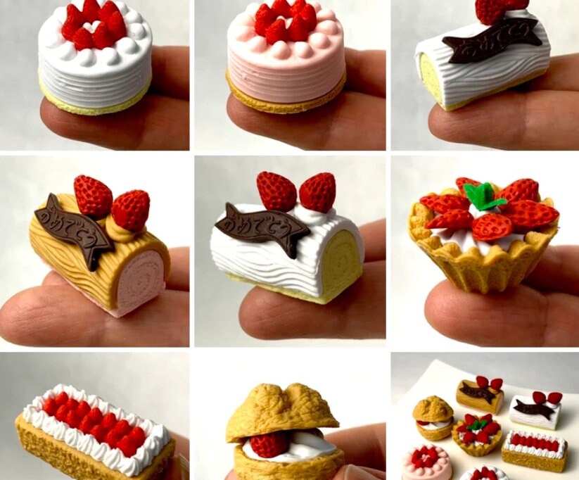 Mini Erasers - Iwako - Dessert - Cake - Food Erasers - Super Cute! - Etsy