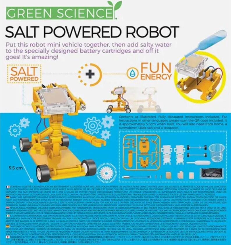 Salt Powered Robot STEM Science Project Kit Conductivity - Etsy