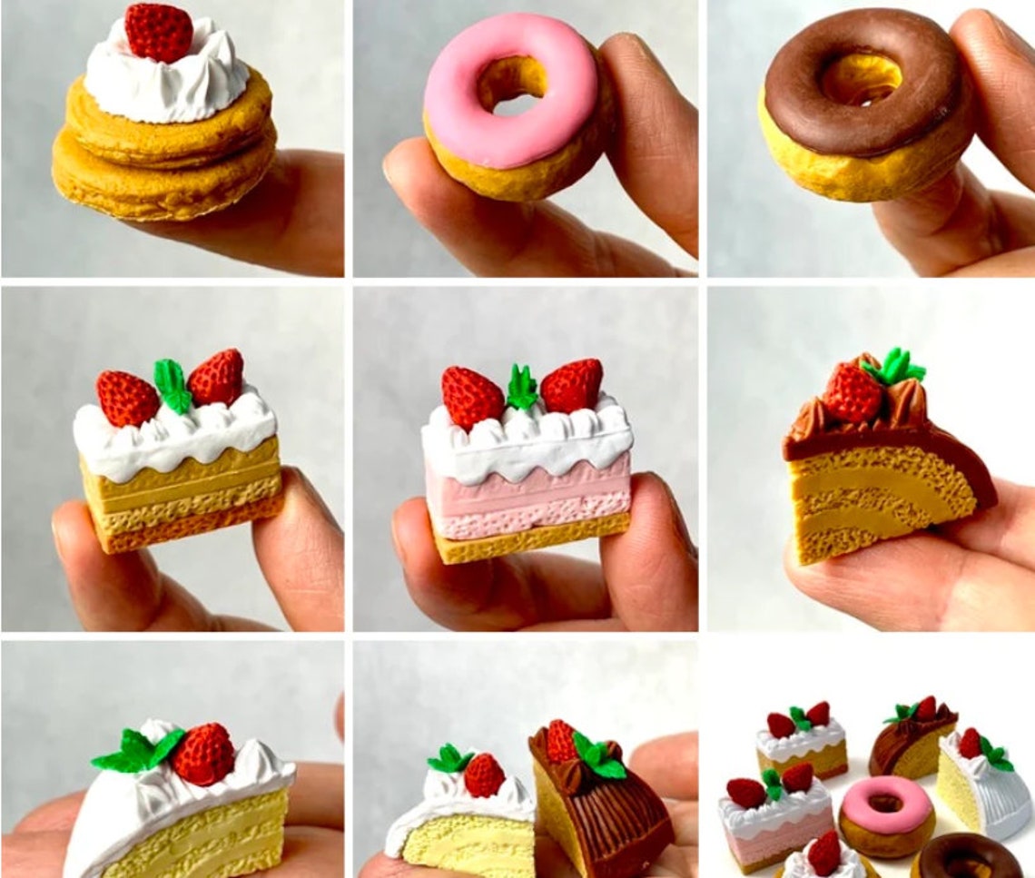 Mini Erasers - Iwako - Dessert - Cake - Food Erasers - Super Cute! - Etsy