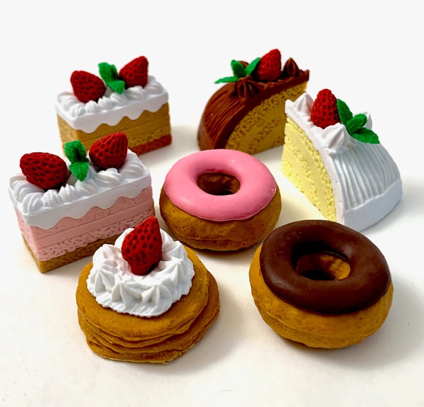 Mini Erasers - Iwako - Dessert - Cake - Food Erasers - Super Cute! - Etsy