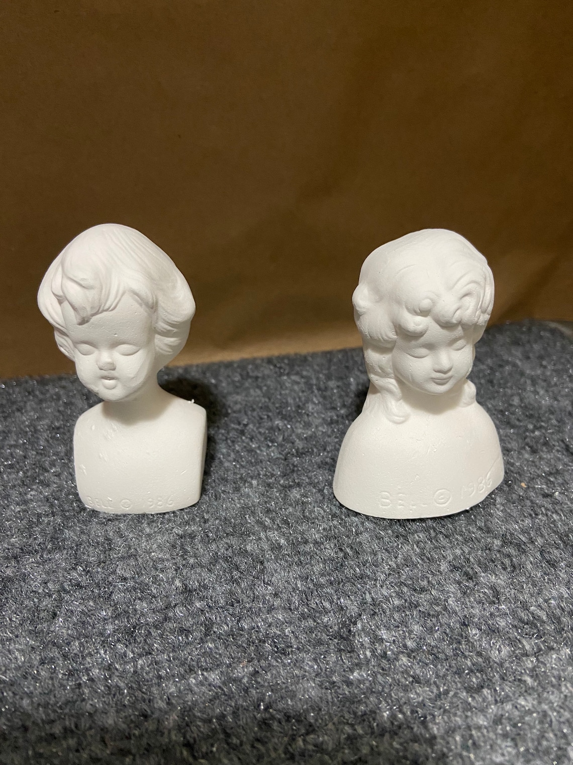 Unpainted Ceramic young lady heads | Etsy