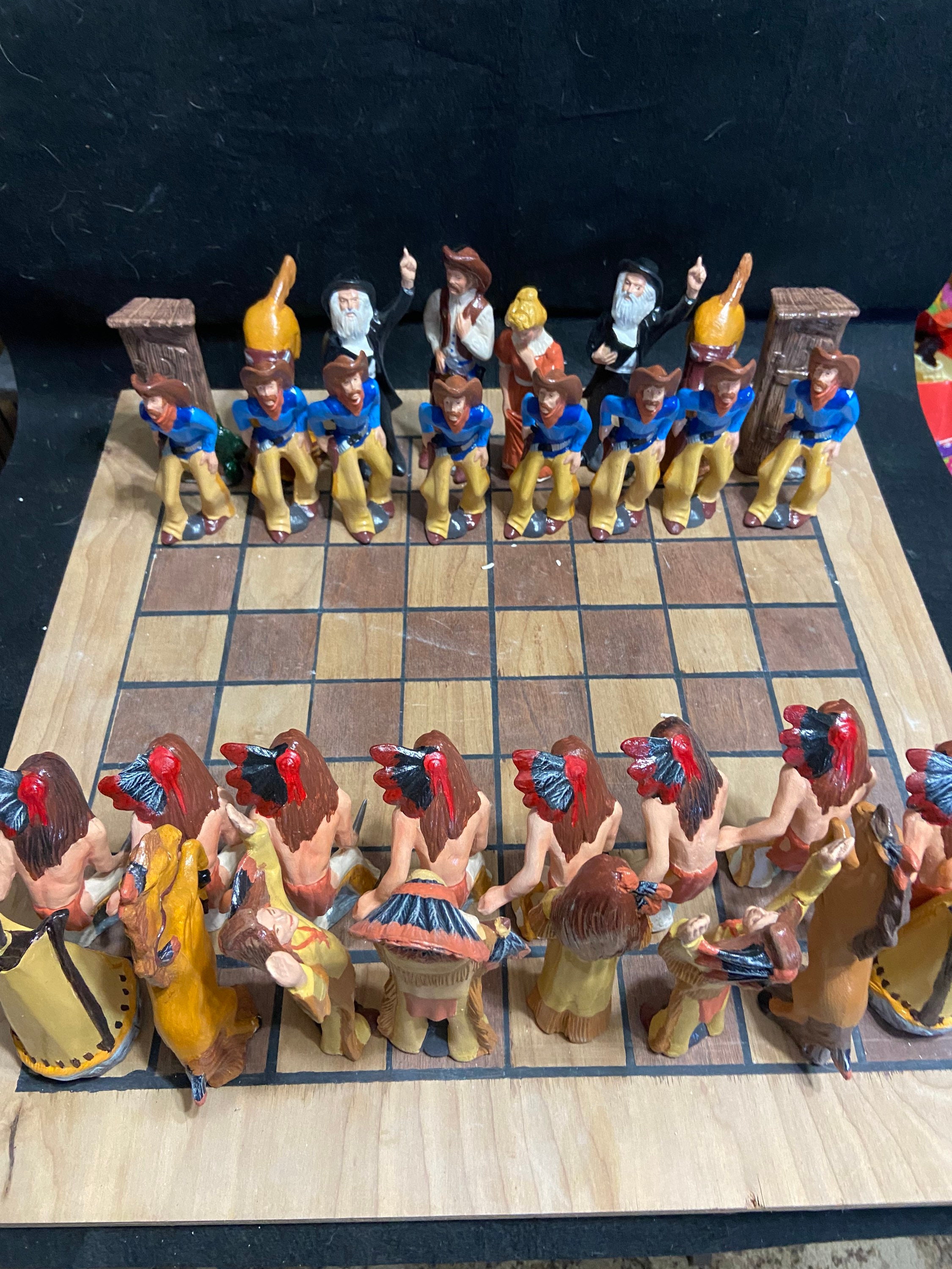 Cowboy VS Indian Chess Set Doc Holliday - Etsy