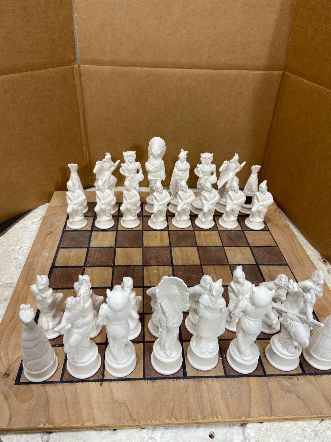 Atlantic Rare Vintage Indian Chess Set - Etsy
