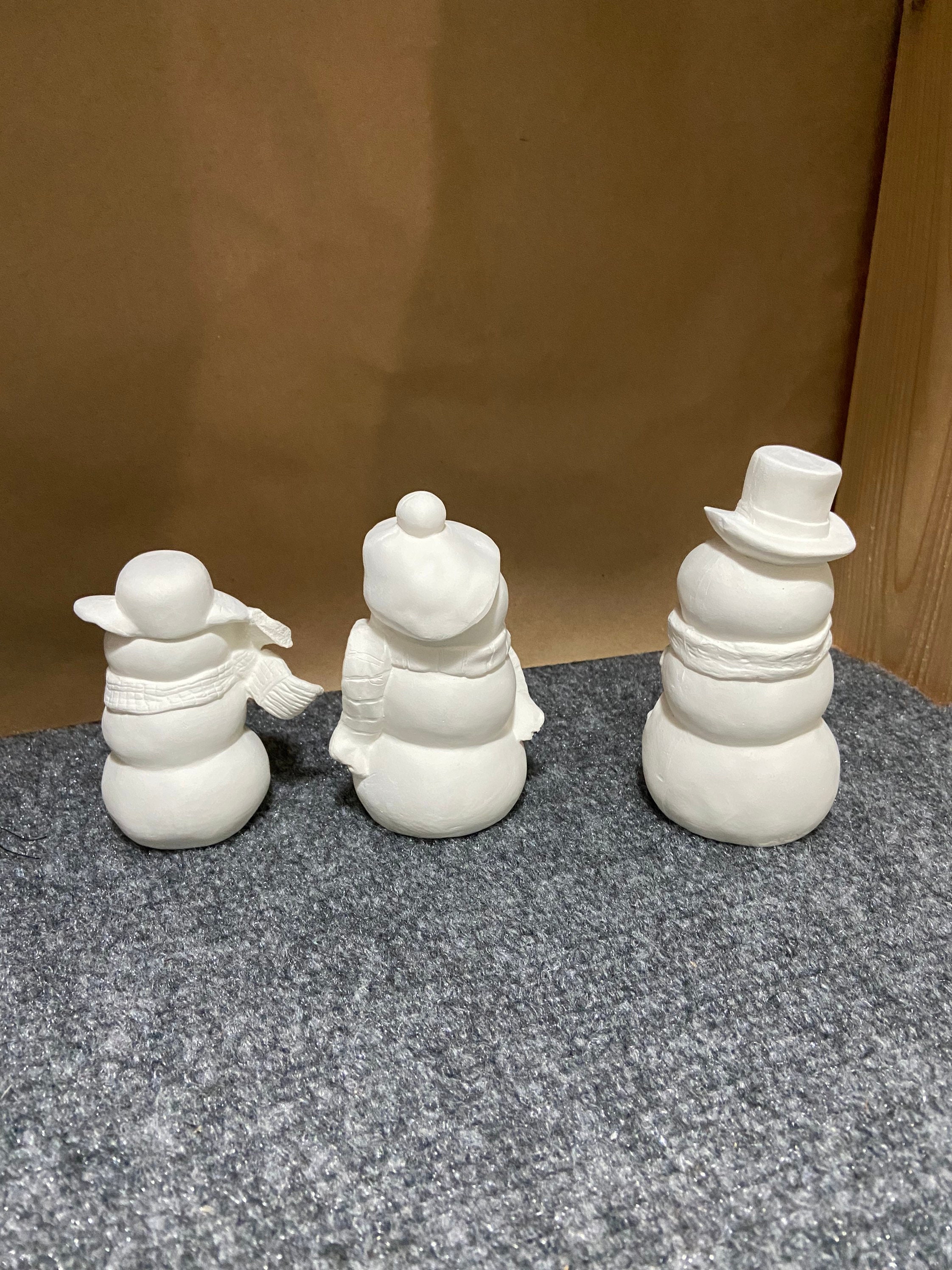 Snow People Family Unpainted Ceramic - Etsy