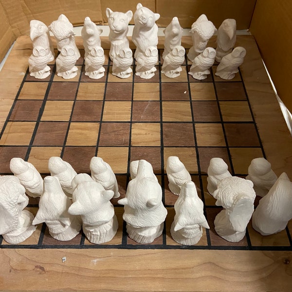 Ceramic Chess Set - Etsy