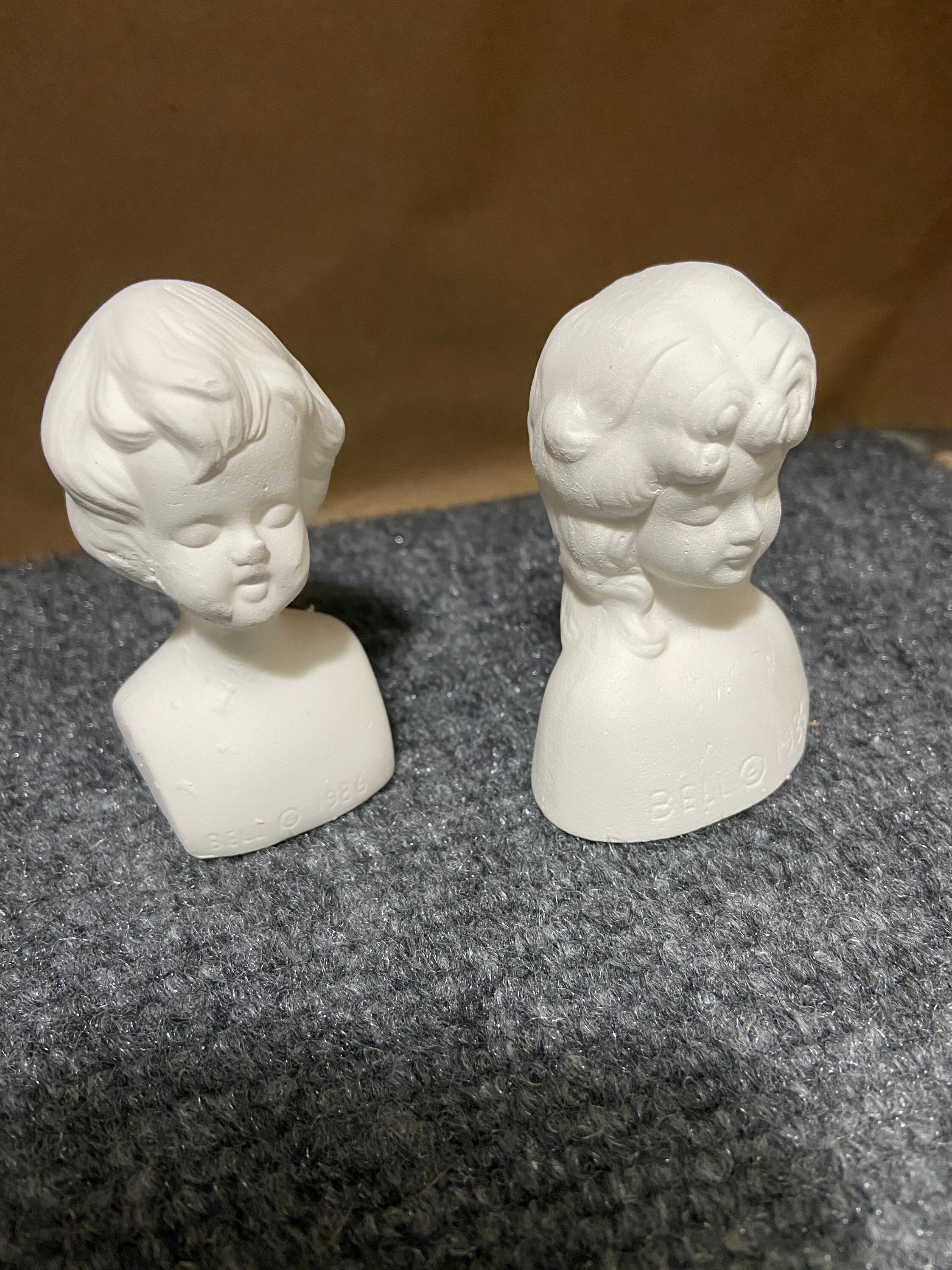 Unpainted Ceramic young lady heads | Etsy