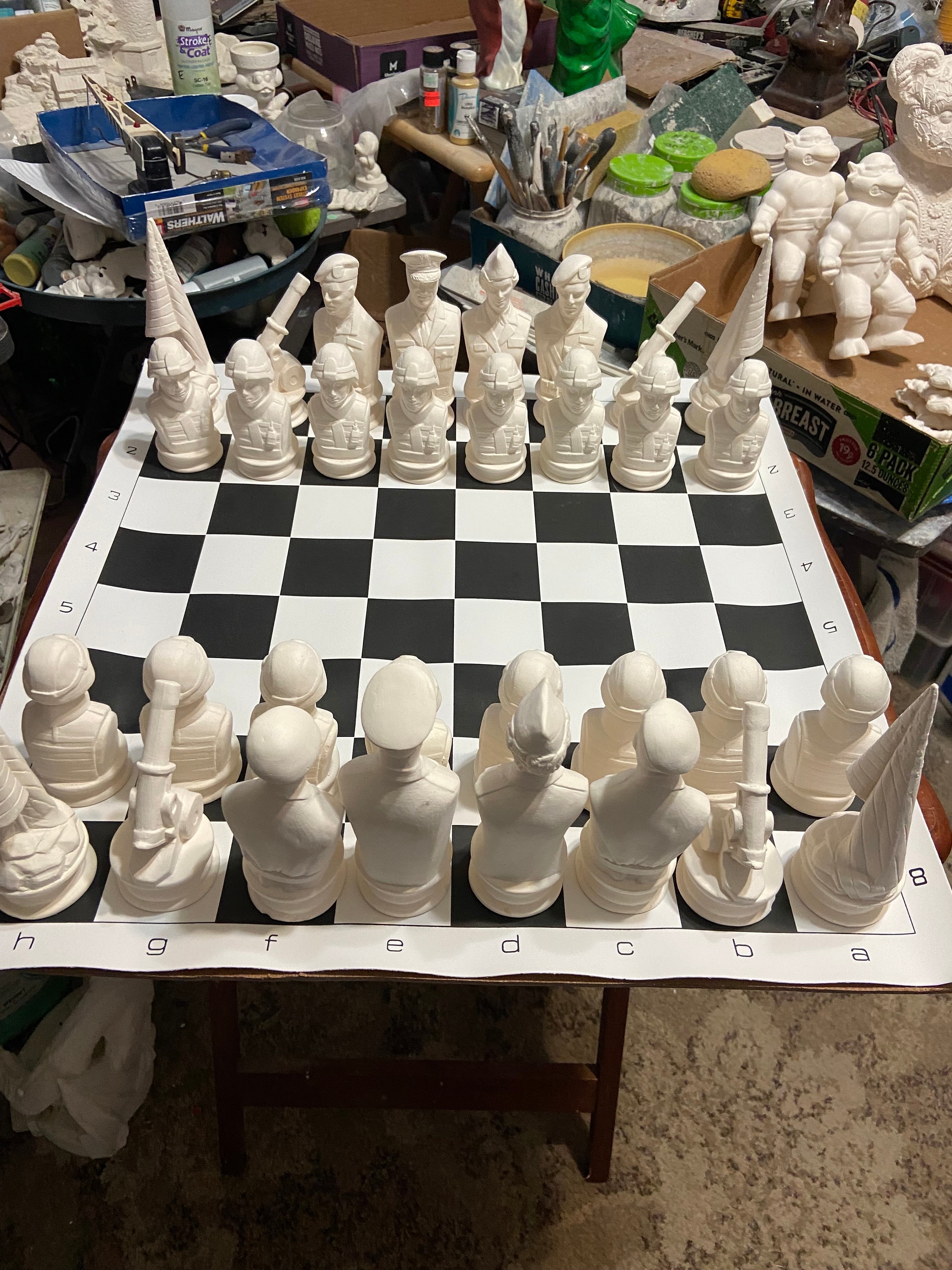 Army Chess Set Ceramic - Etsy