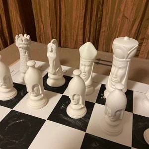 Duncan Vintage Medieval Chess Set Unpainted Ceramic - Etsy