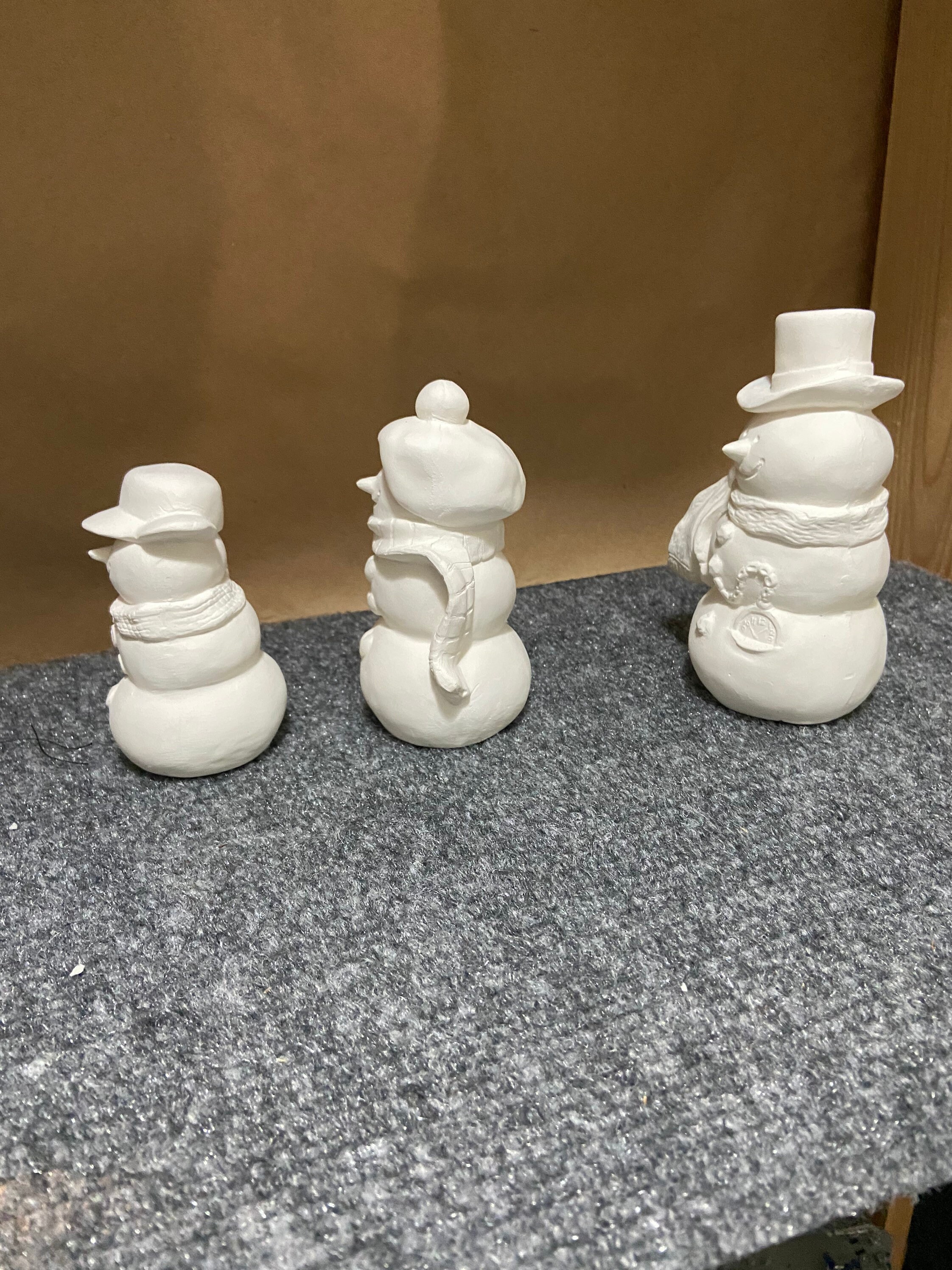 Snow People Family Unpainted Ceramic - Etsy