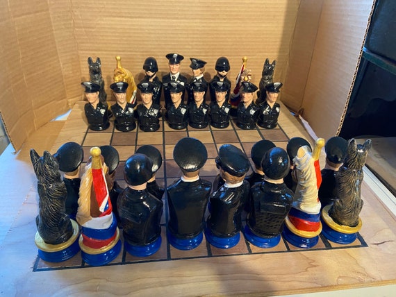 Chess Set Doc Holliday Police | Etsy