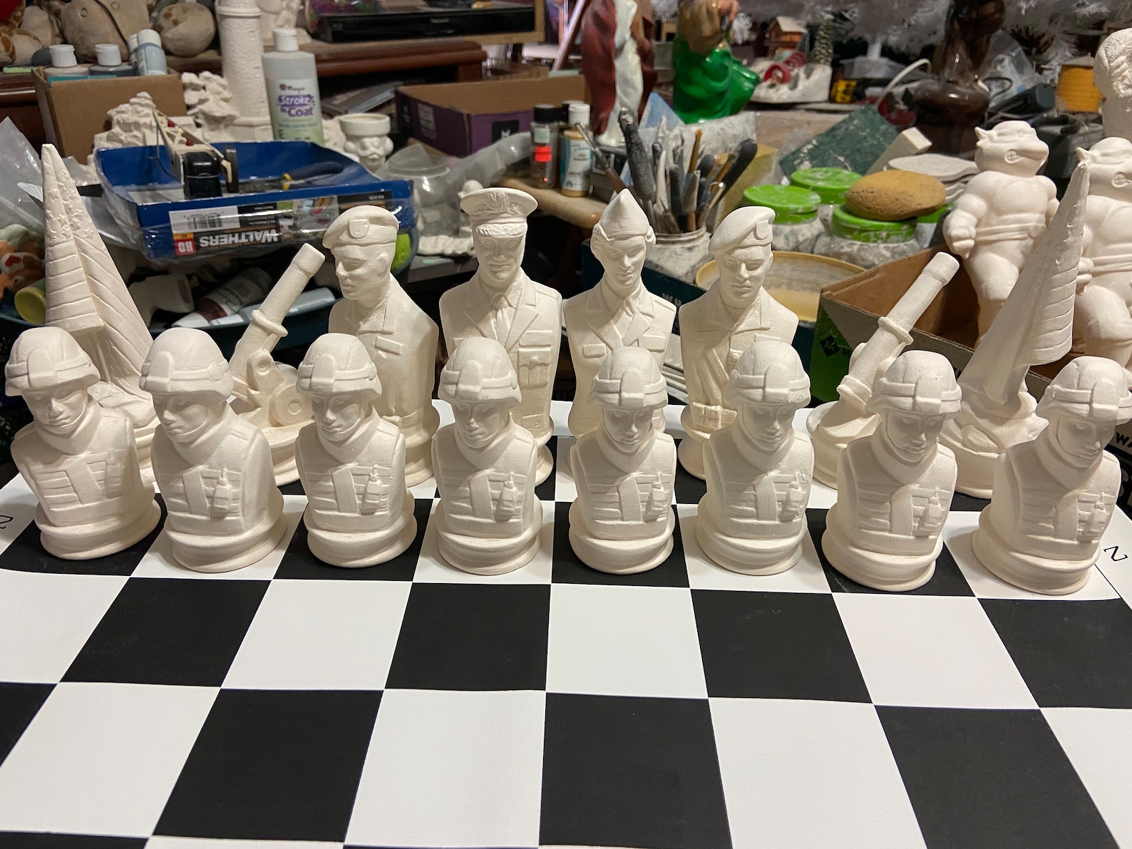 Army Chess Set Ceramic - Etsy