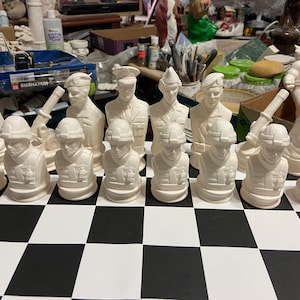Army Chess Set Ceramic - Etsy