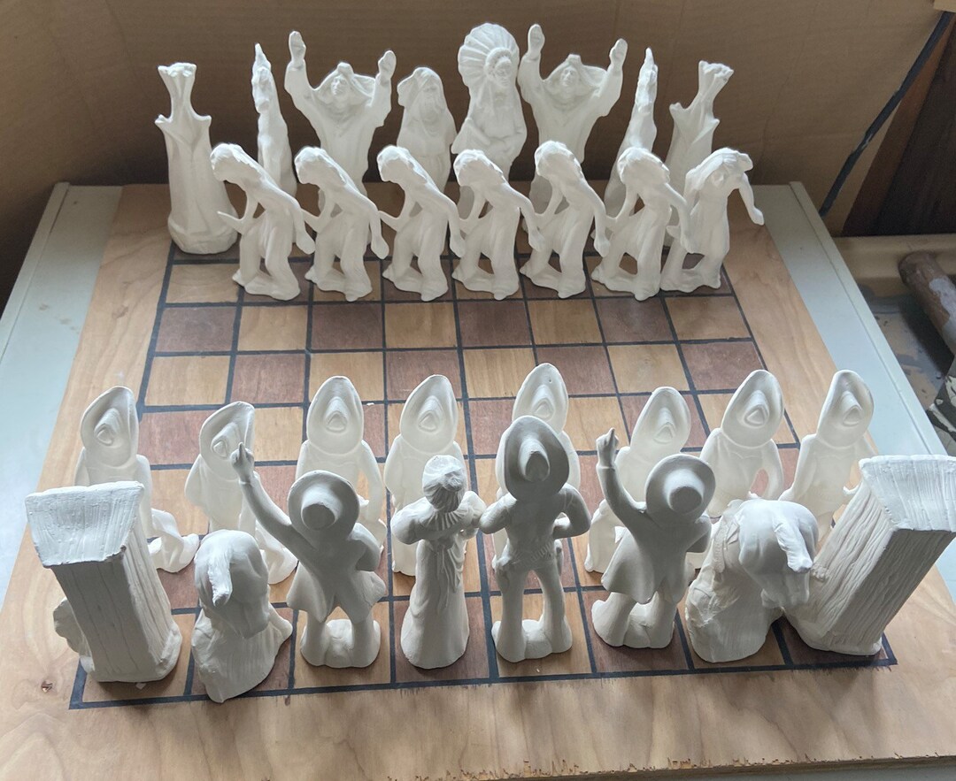 Cowboy VS Indian Chess Set Doc Holliday - Etsy