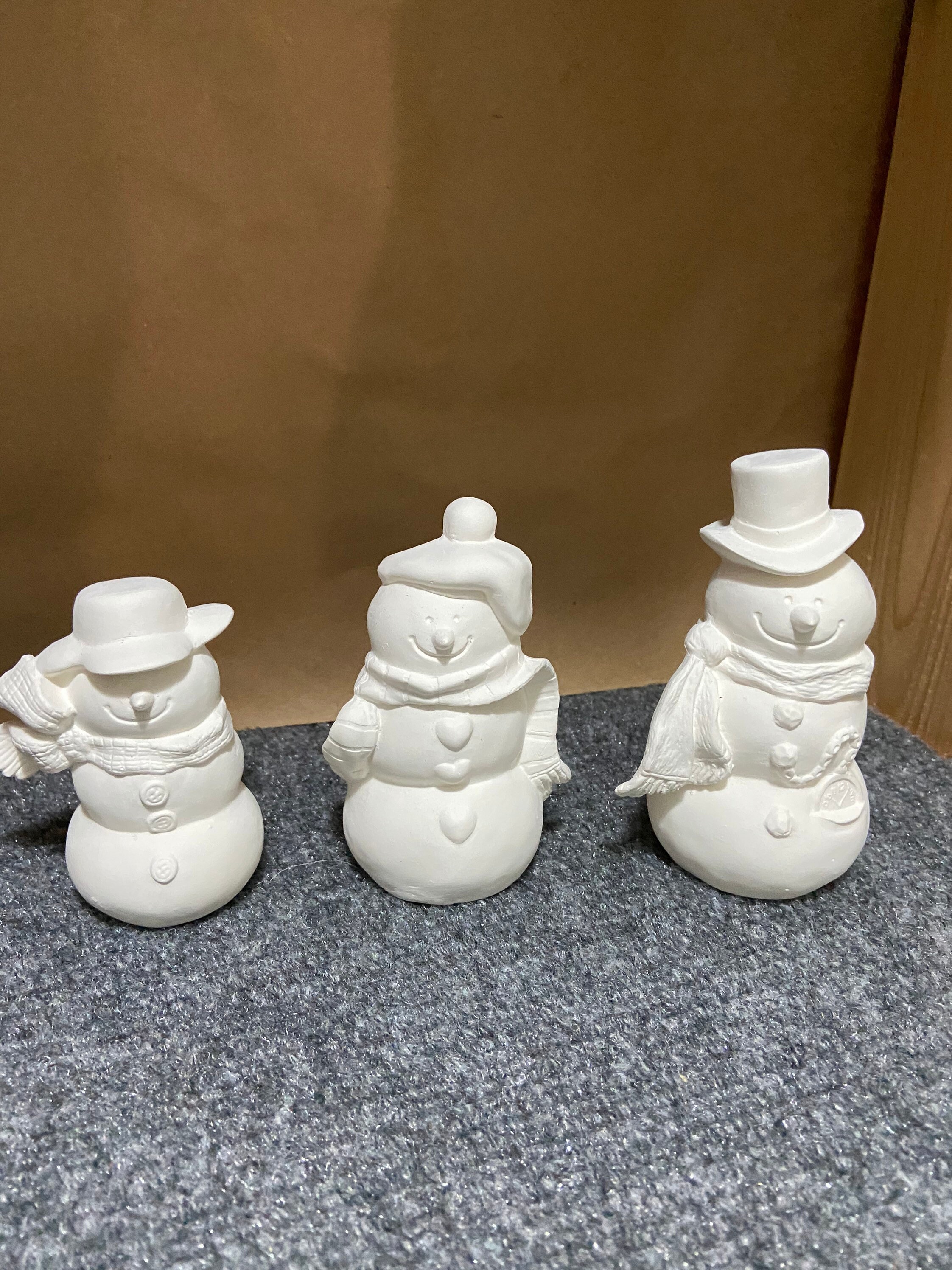 Snow People Family Unpainted Ceramic - Etsy