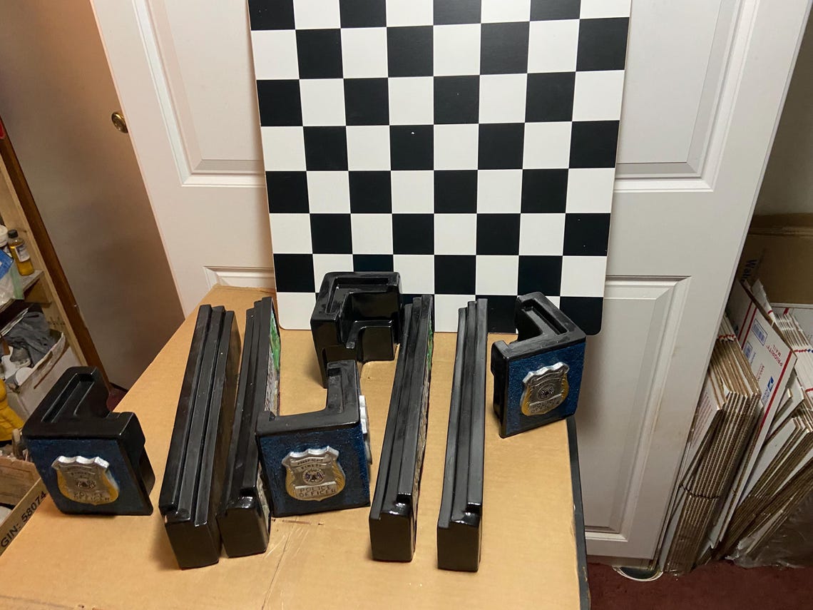 Chess Set Doc Holliday Police - Etsy