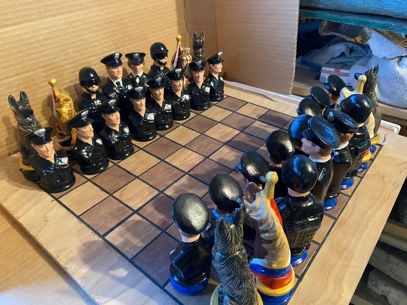 Chess Set Doc Holliday Police - Etsy