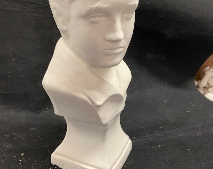 Unpainted Ceramic Elvis Bust - Etsy