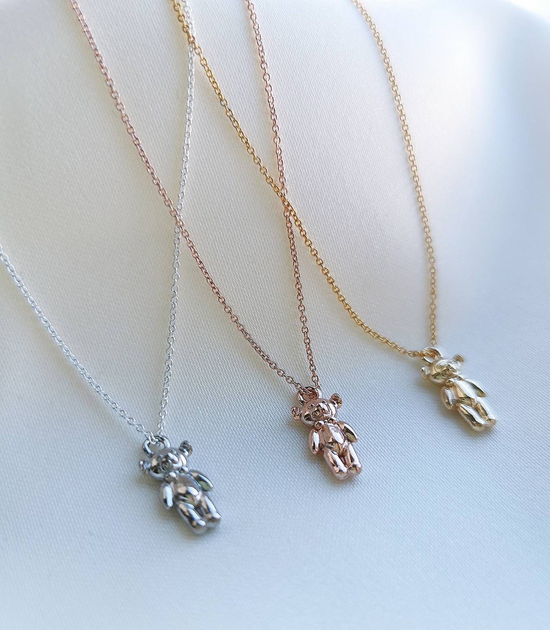 Teddy Bear on a Necklace - Etsy