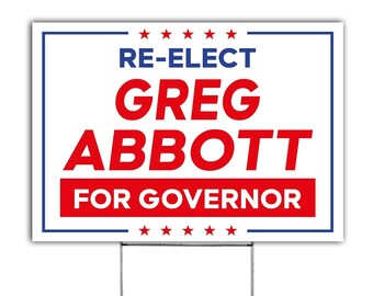 Greg Abbott Yard Sign - Etsy
