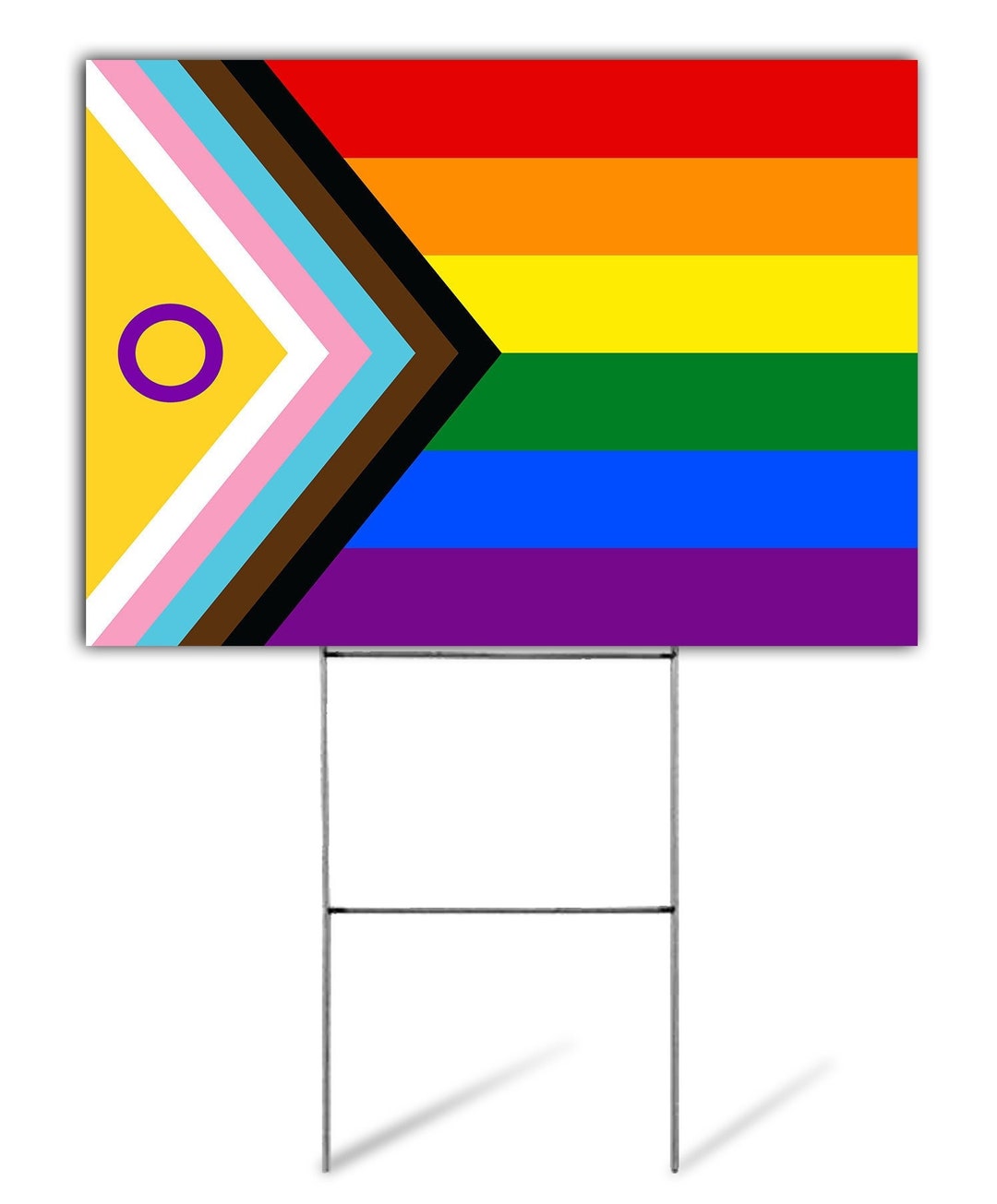 Pride Yard Sign Progress Pride Sign Modern Pride Flag Gay Pride Sign 24 ...