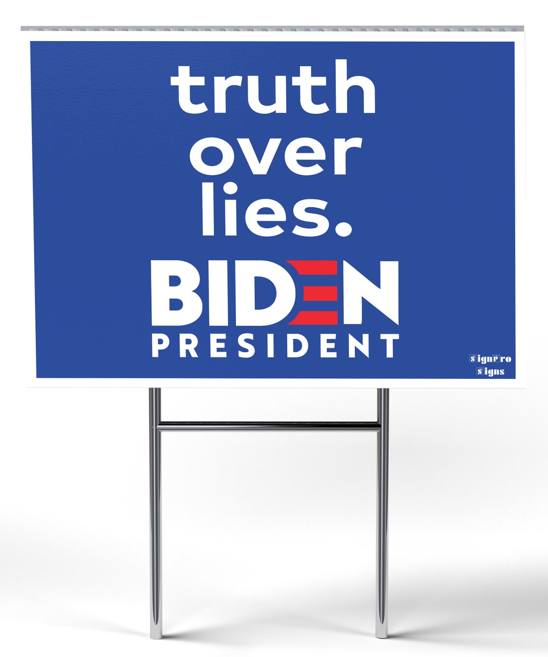Biden Harris 2024 Yard Sign 18x24, 2 Sided, Truth Over Lies. Biden ...